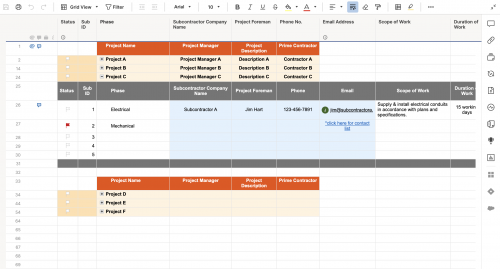 Subcontractor Documentation Template | Smartsheet